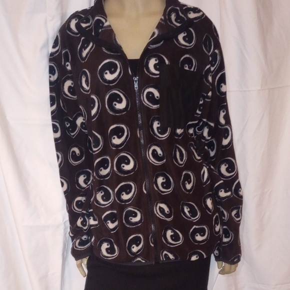 EARTHBOUND | Jackets & Coats | Earthbound Yin Yang Patterned Jacket ...